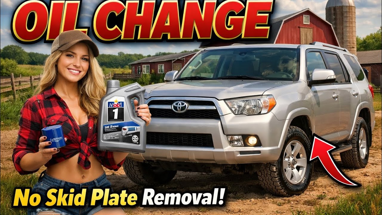2010-2024 5th gen Toyota 4Runner OIL CHANGE - No skid plate removal ...