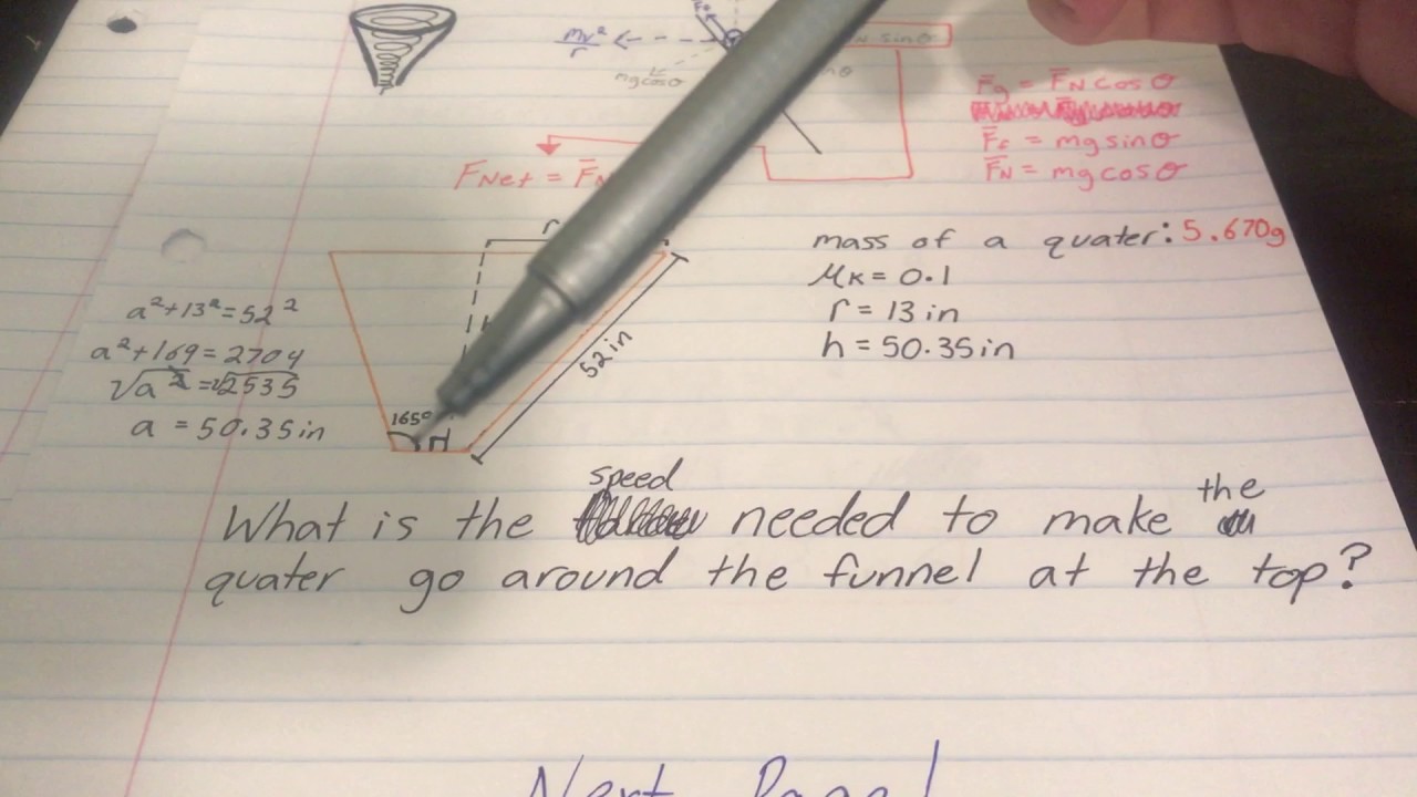 Circular motion coin funnel - YouTube