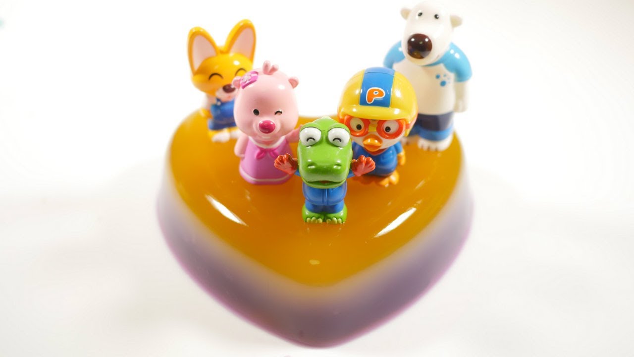 pororo friends learn colors how to make 3d jelly pudding cake Dessert ...