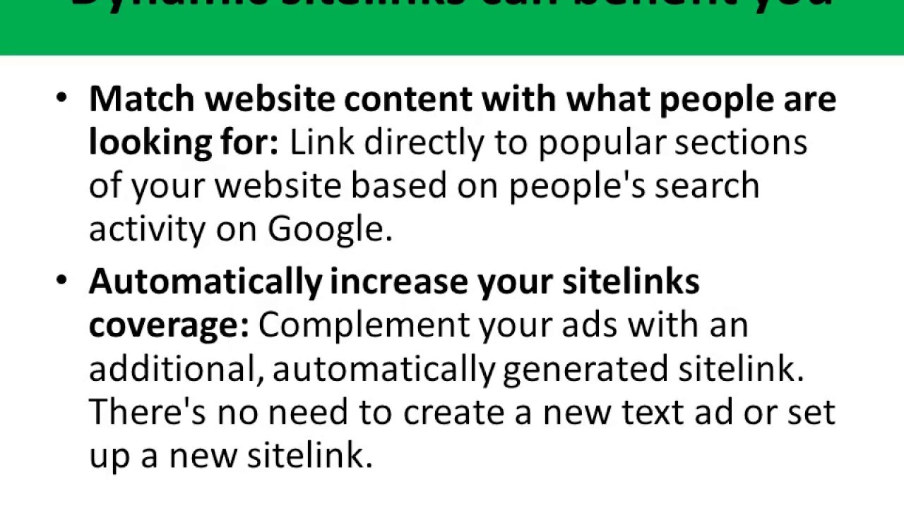 Dynamic sitelinks in Google Ads - Digital Saby - YouTube