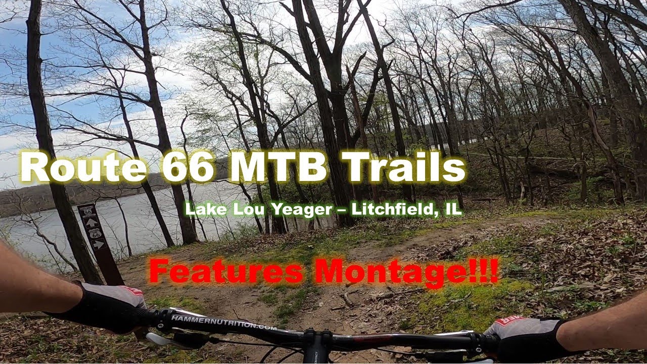 Route 66 Mountain Bike Trails Highlights at Lake Lou Yeager - YouTube
