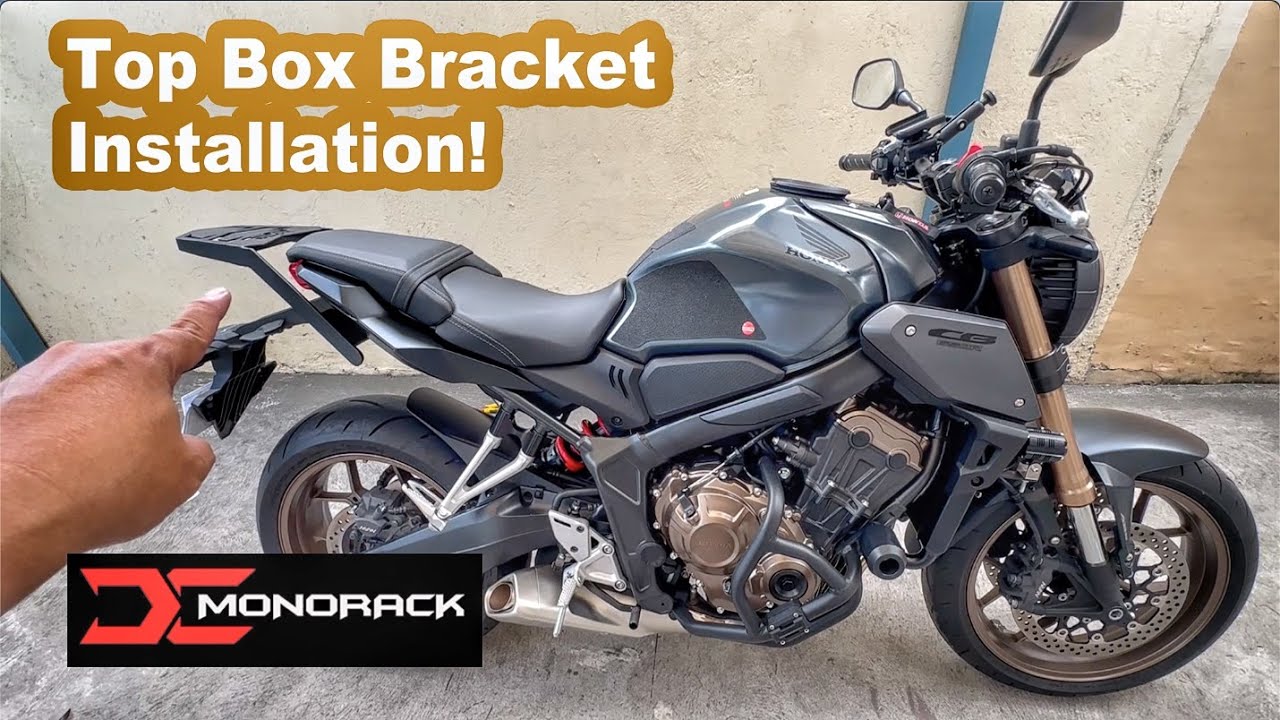 Top Box Bracket for Honda CB650r Installation | DC Monorack - YouTube
