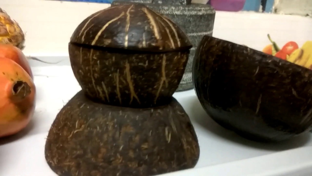 Hand made Vessels using natural Coconut Shell - YouTube