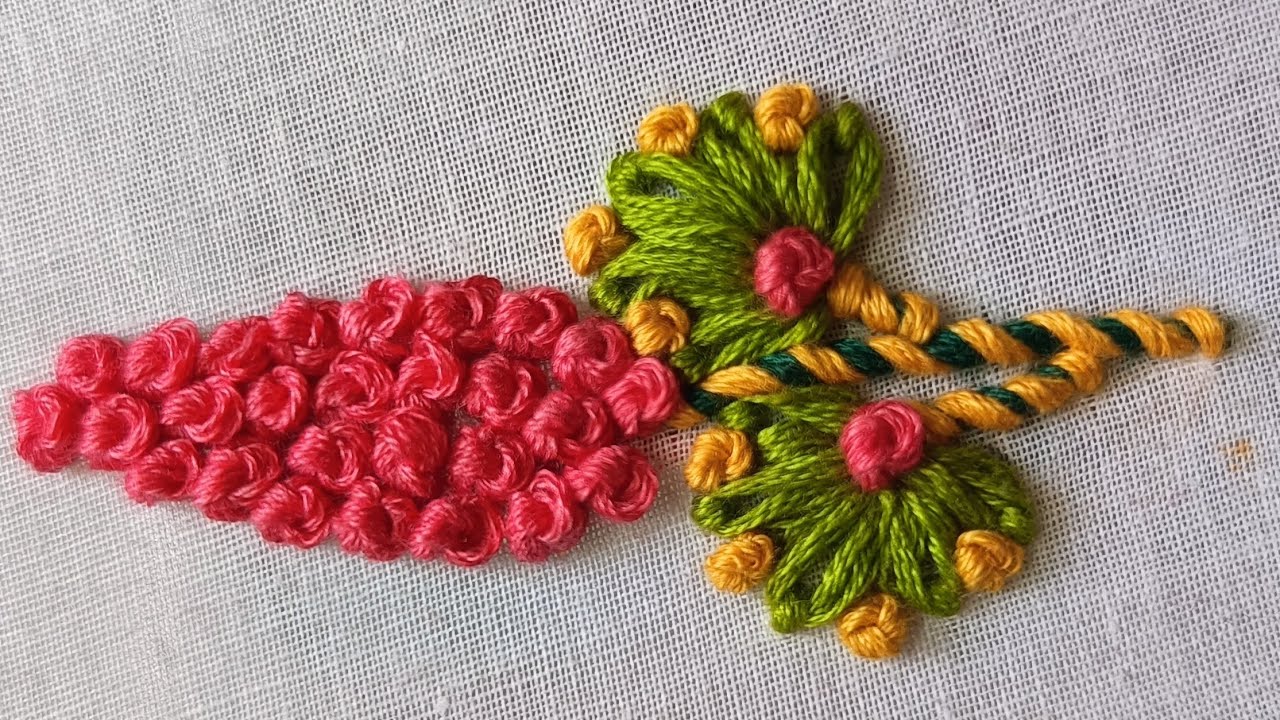 hand embroidery for beginners zardozi work video easy hand work kadhai ...