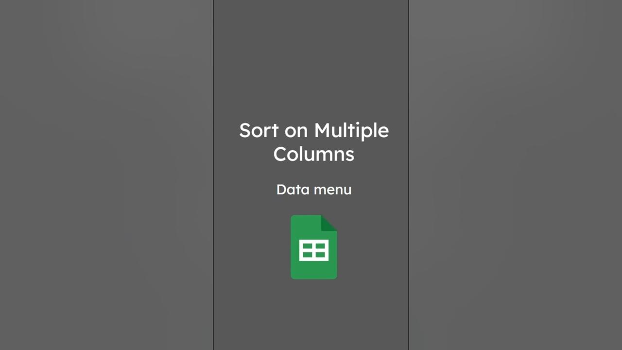 Sort on Multiple Columns or Multidimensional Sort - YouTube