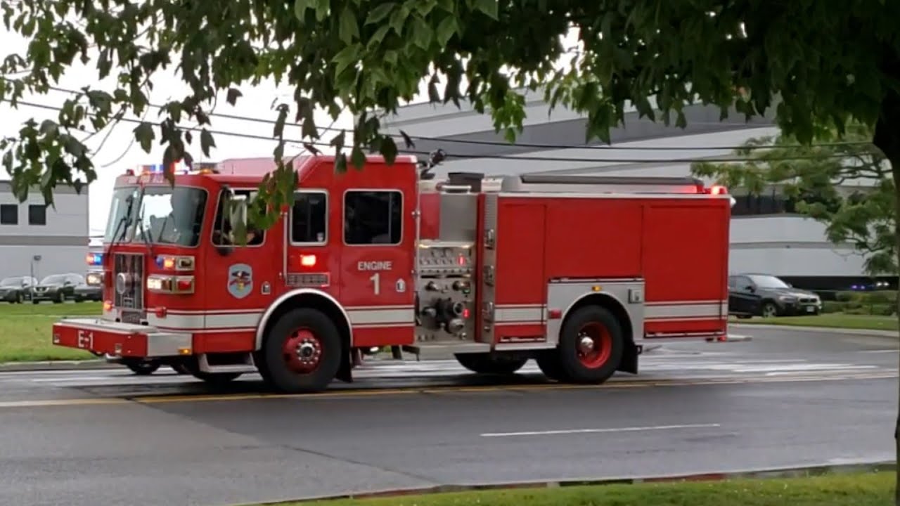 East Rutherford NJ Fire Department Engine 1 Responding 7-18-19 - YouTube