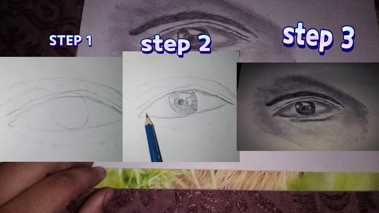 HOW TO DRAW A PERFECT EYE FOR BEGGINERS (WITH NORMAL PENCIL) DRAWING ...