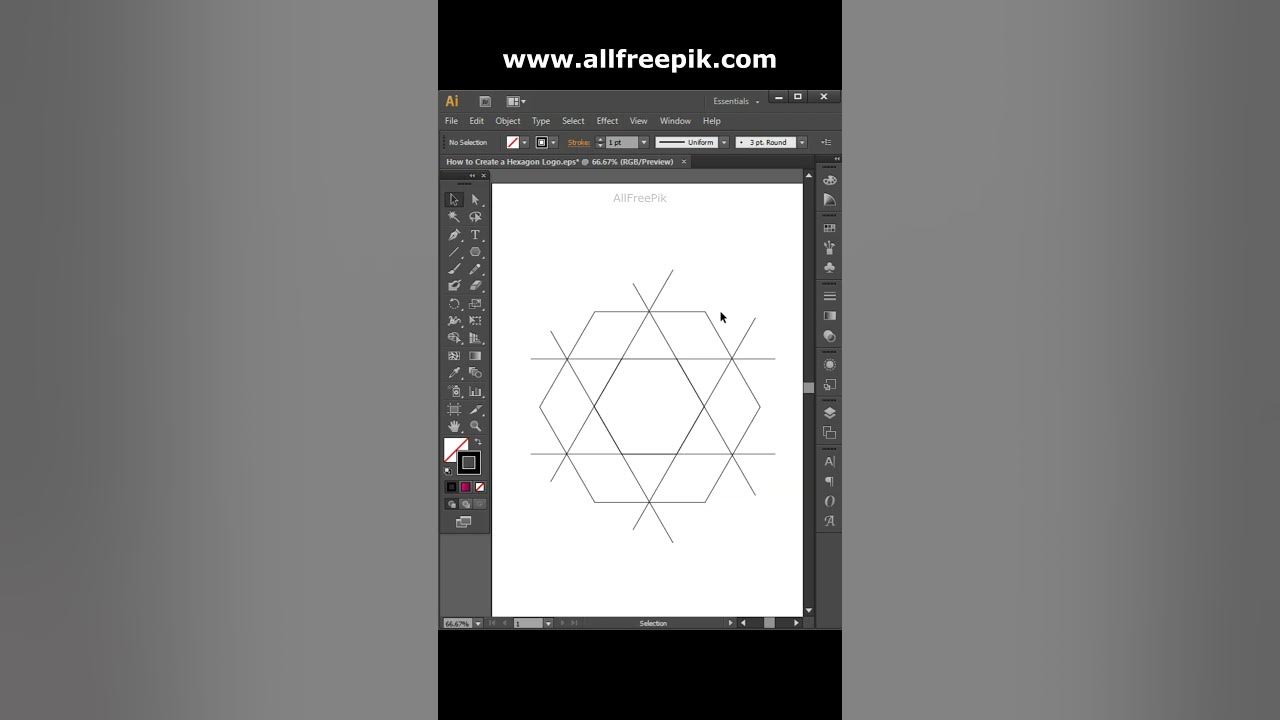 How to Create a Hexagon Logo in Adobe Illustrator | #shorts ...