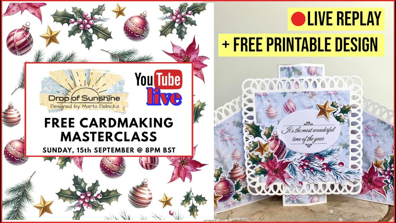 🔴Livestream FREE CARDMAKING CLASS 15th September - YouTube