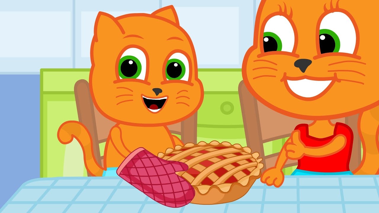 Cats Family in English - Hot Pie Cartoon for Kids - YouTube
