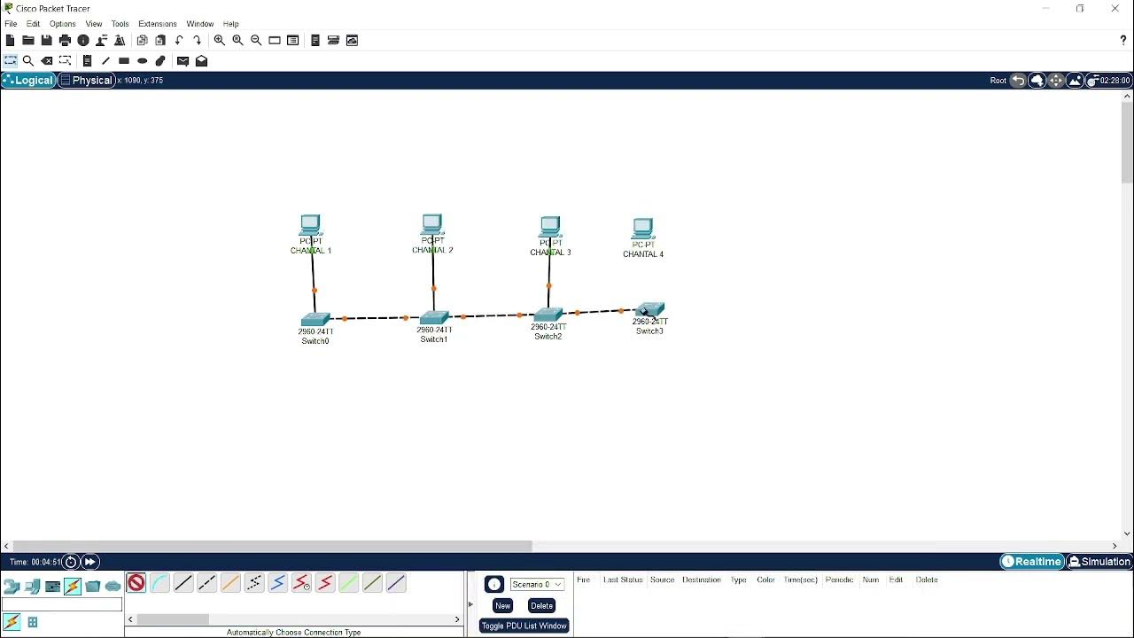 RED LAN TOPOLOGIA BUS - CISCO PACKET TRACER - YouTube