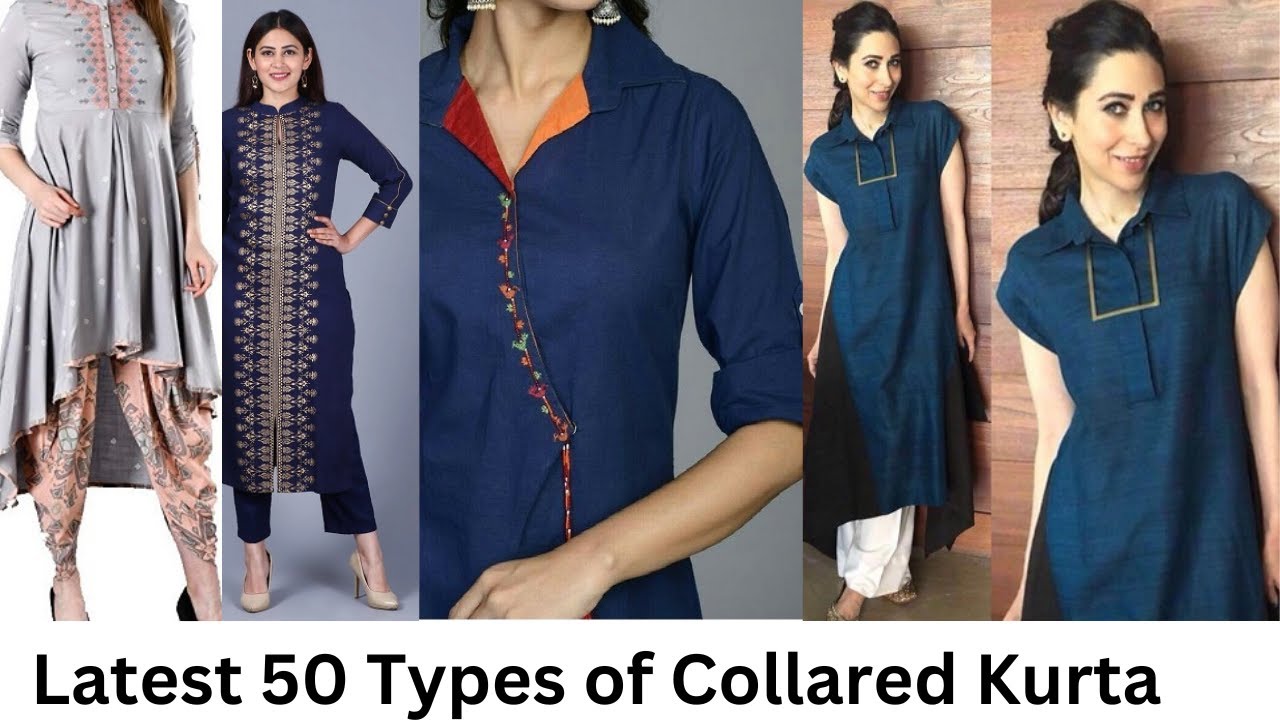 Latest 50 Types of Collared Kurtis Design For Women - YouTube