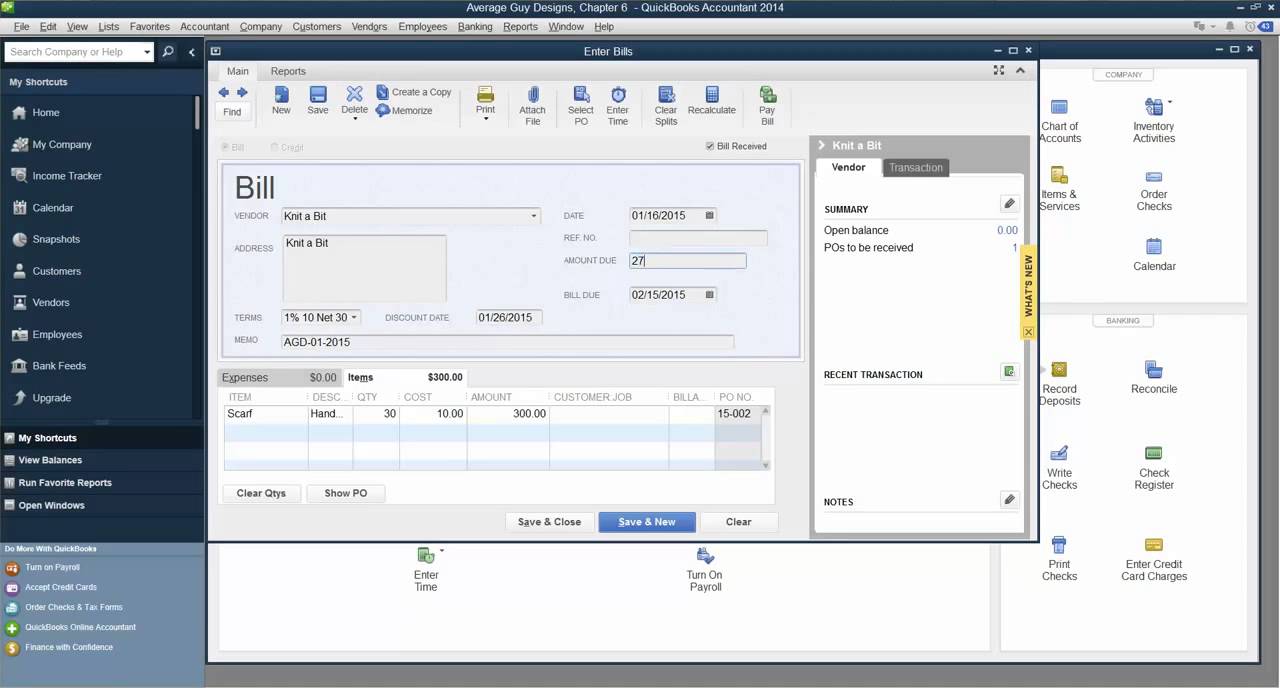 Quickbooks Receive Inventory Develop Your Skills 6 4%2C p 239 - YouTube