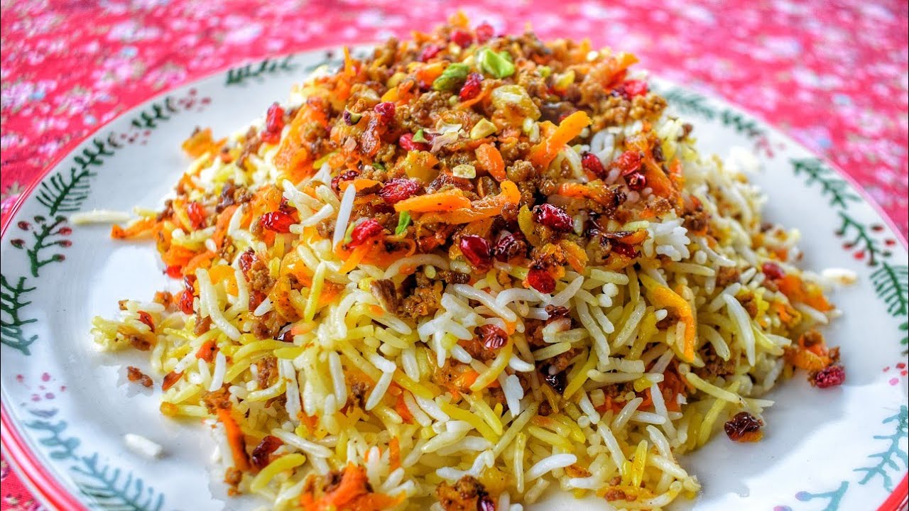 Carrot rice | An Iranian dish | Enjoy your meal | Its name is "Havij ...