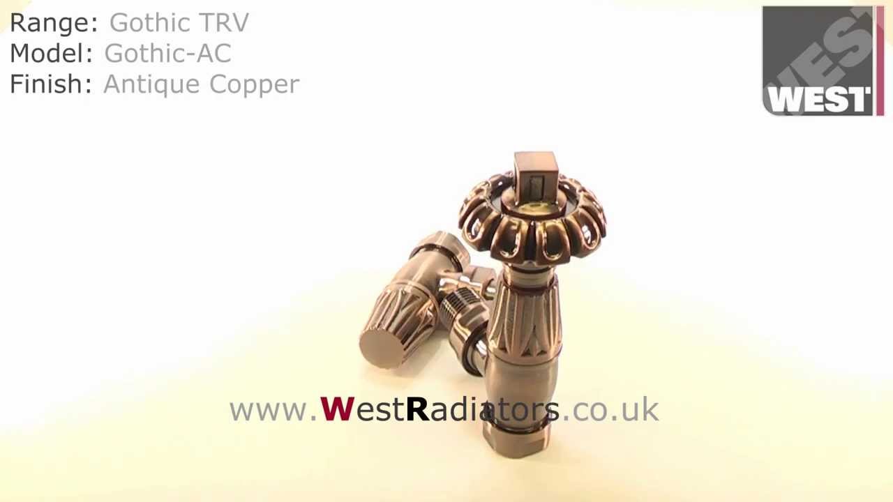 Bentley Gothic Traditional Thermostatic Radiator Valve (TRV) - Antique ...