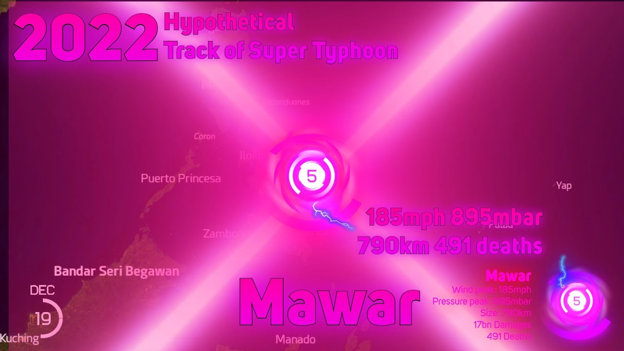 Hypothetical Track of Typhoon Mawar (2022) - YouTube
