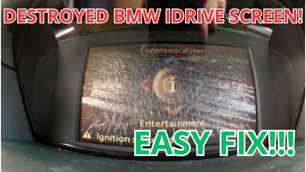 BMW broken iDrive screen replacement! EASY! E60 E61 E90 E91 525i/530i ...