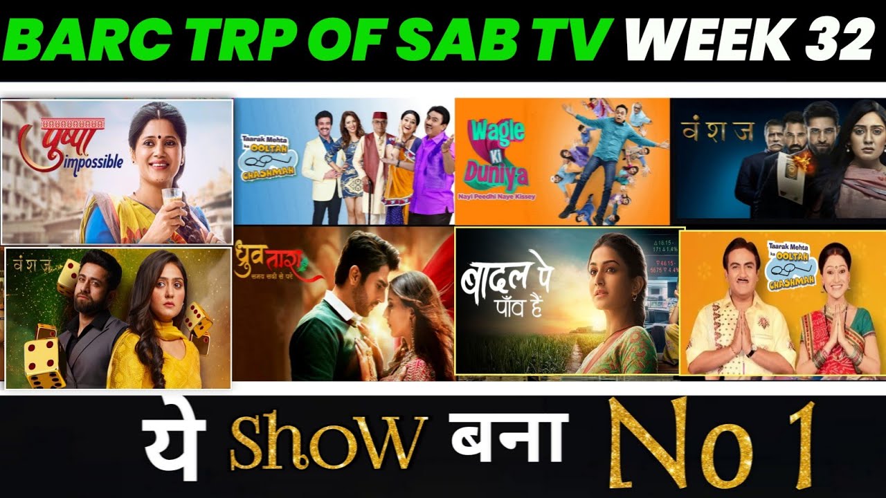 Sab TV All Shows Barc Trp of This Week 32 (2024) | Barc Trp Of Sab TV ...