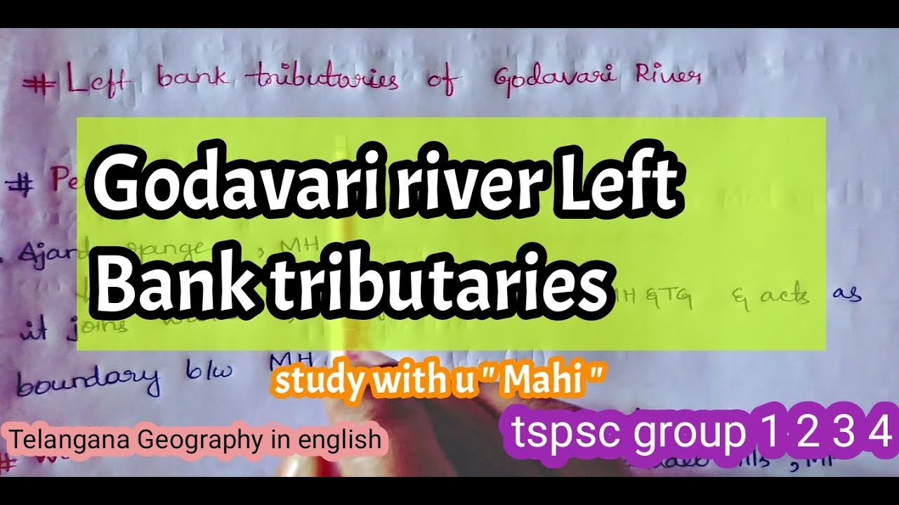 Godavari river left bank tributaries Telangana geography in english ...