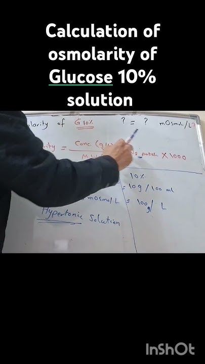 6. Calculation of osmolarity of glucose 10% solution #anesthesia #chemistry - YouTube