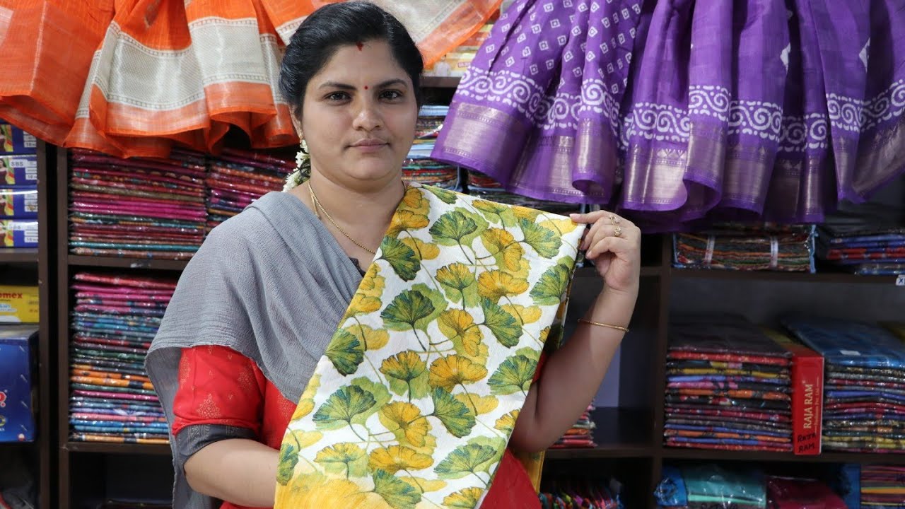 Digital Print Cotton Sarees/Khadhi Cotton Sarees/Sri Kumaran Sareed ...