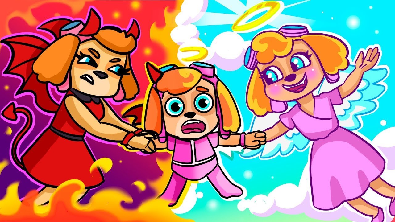 Skye Demon vs Angel | Paw Patrol Ultimate Rescue | Kids Songs & Nursery ...