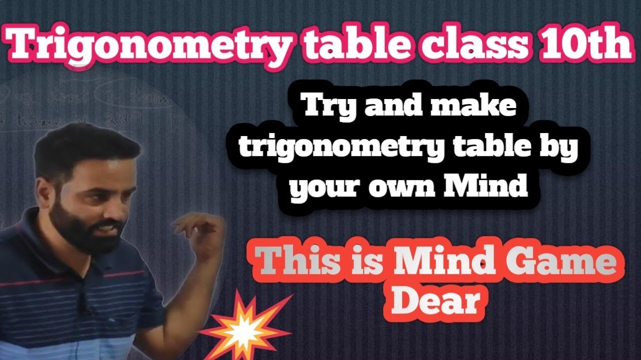 trigonometry table || trigonometry table class 10th maths 2023 ...