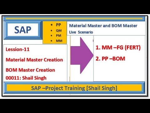 Lesssion- 11 SAP FERT FG Material Master Creation and PP BOM Master ...