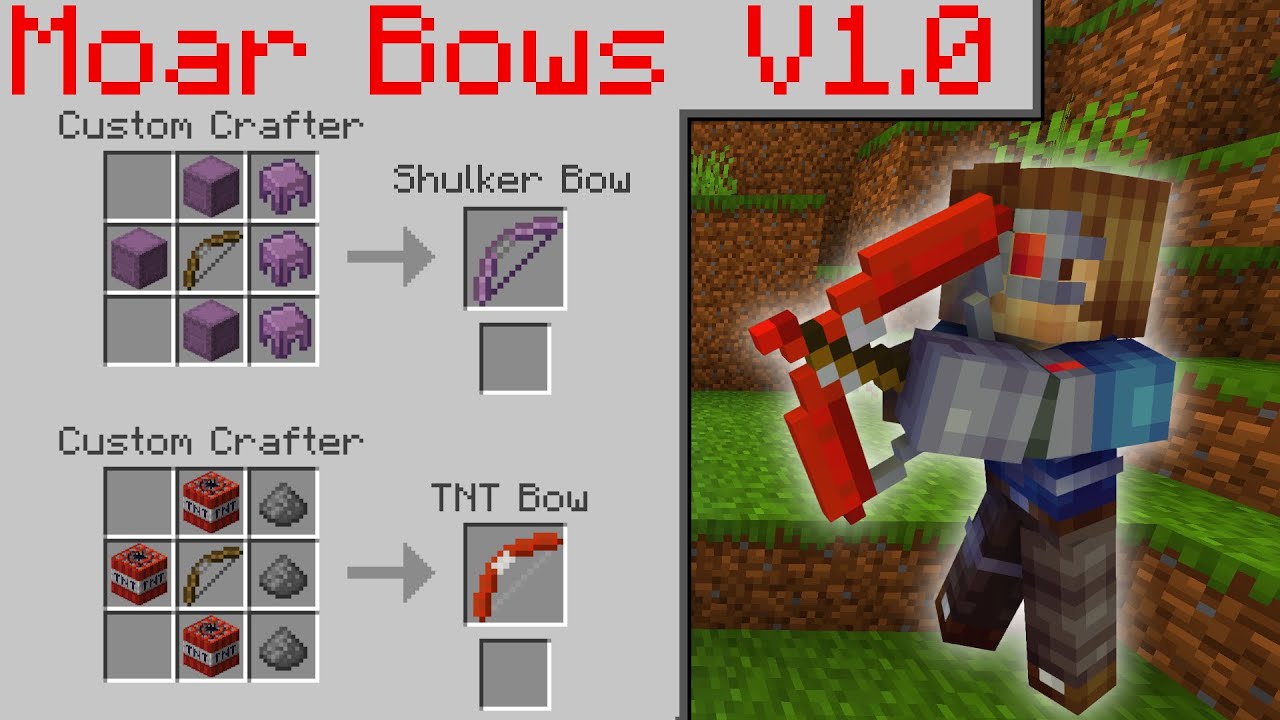 New Shulker and TNT Weapons! Moar Bows Update V1.0. Minecraft 1.16 ...