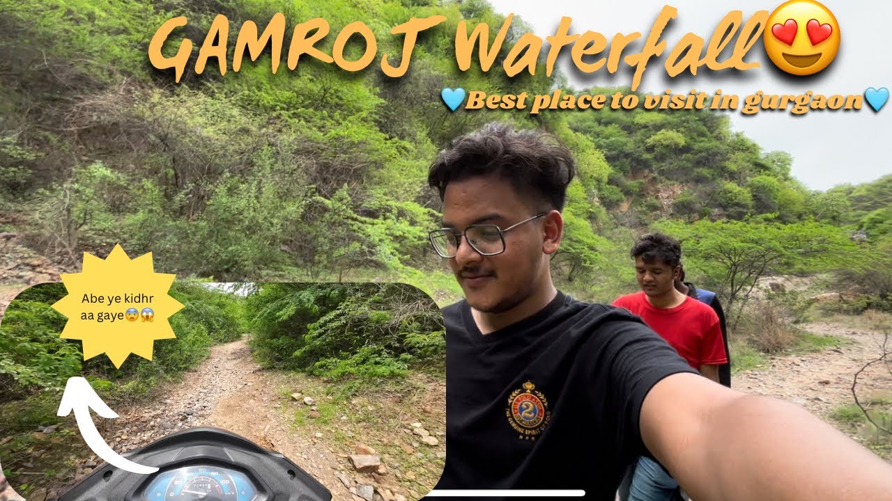Best place to visit in Gurgaon😍| Gamroj Waterfall👌🏻| #gurgaon #motovlog ...
