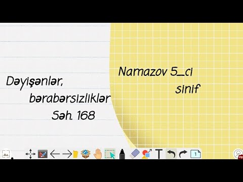 Namazov 5_ci sinif seh 168...Dəyişənlər,bərabərsizliklər