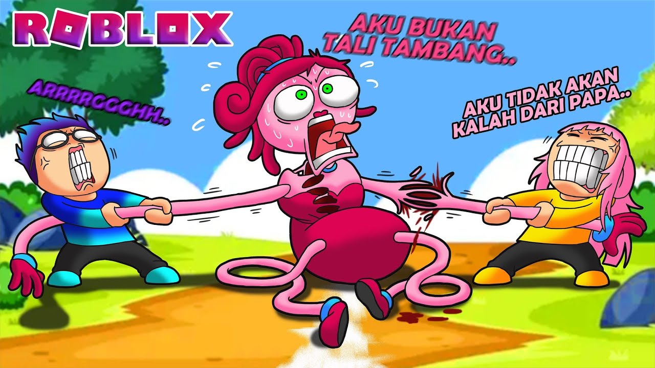 Miuuu dan Banana Tarik Tambang Tangan Mommy Long Leg - YouTube