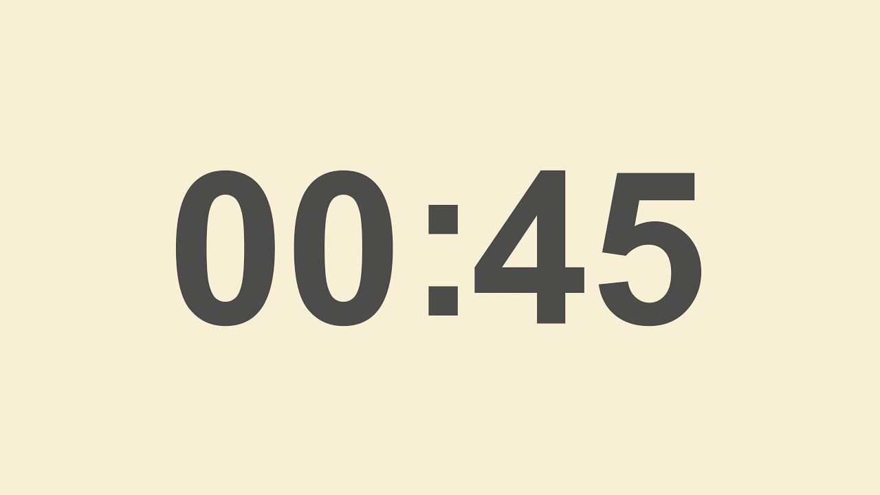 Timer 45 Sekunden - Countdown Timer - YouTube