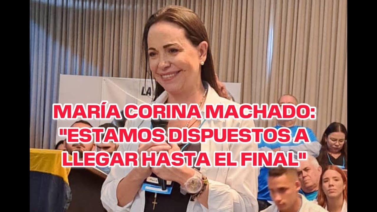 MARÍA CORINA Machado en VALENCIA: "Estamos dispuestos a llegar hasta el ...
