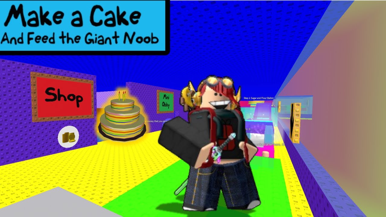 Roblox's Make a cake and Feed the Giant noob: cakes, obbies and more ...