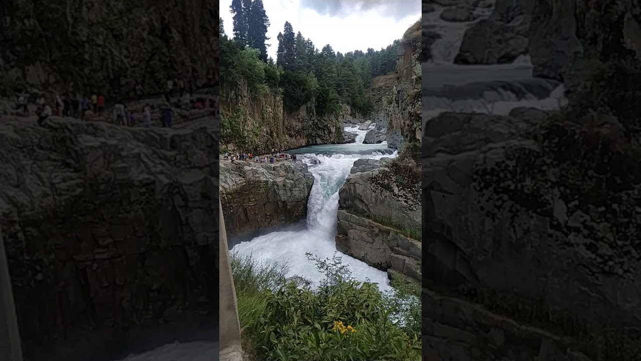 Aharbal waterfall in South Kashmir - YouTube