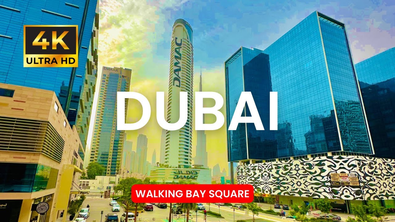 4K Walking Tour Around - Bay Square, Business Bay Dubai - YouTube