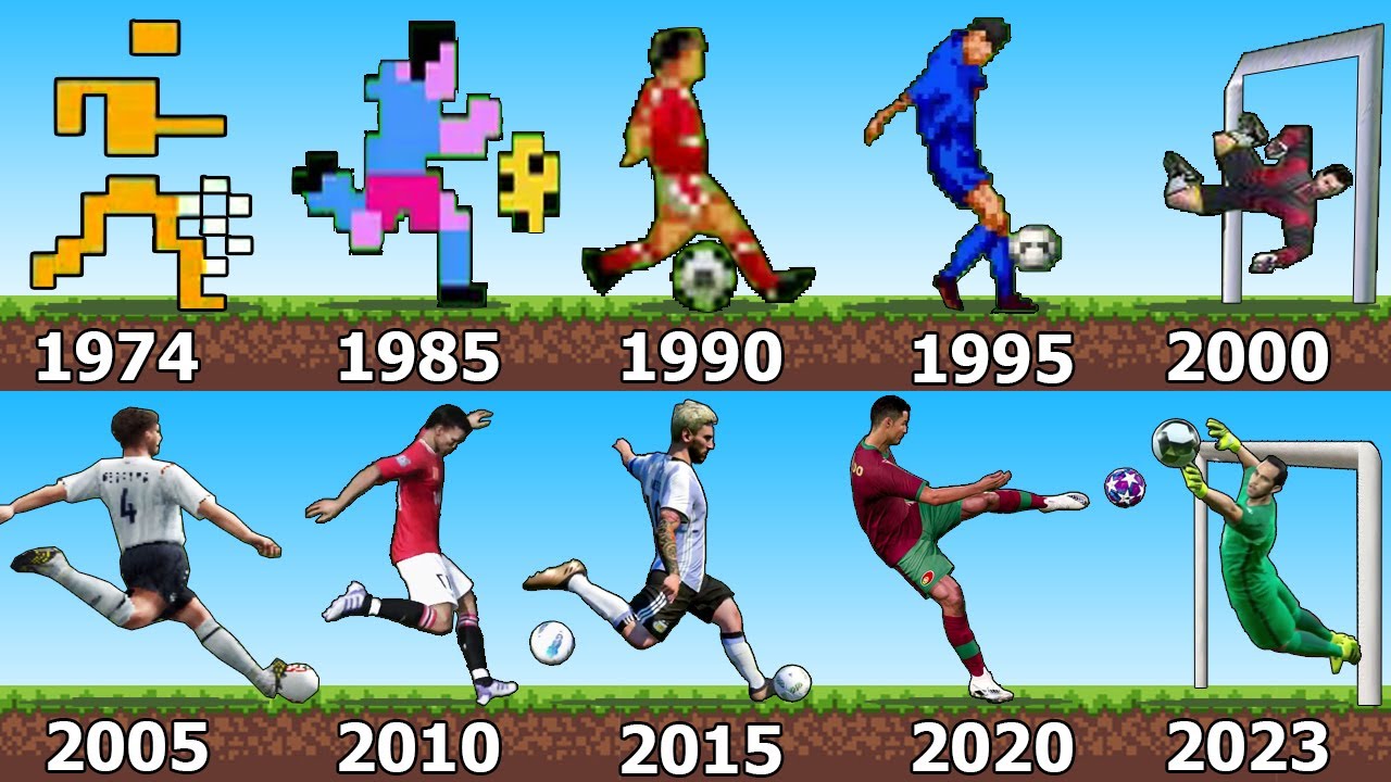 SOCCER/FOOTBALL SCORING IN VIDEO GAMES EVOLUTION [1974 - 2023] - YouTube