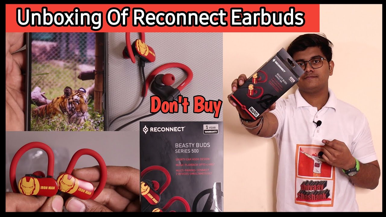 Unboxing Of Reconnect Earbuds | Reconnect Marvel Iron Man Wireless ...