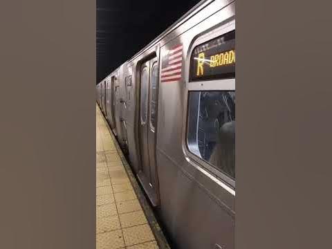 R46 R68A R160A N Q R W trains action at Times Square - YouTube