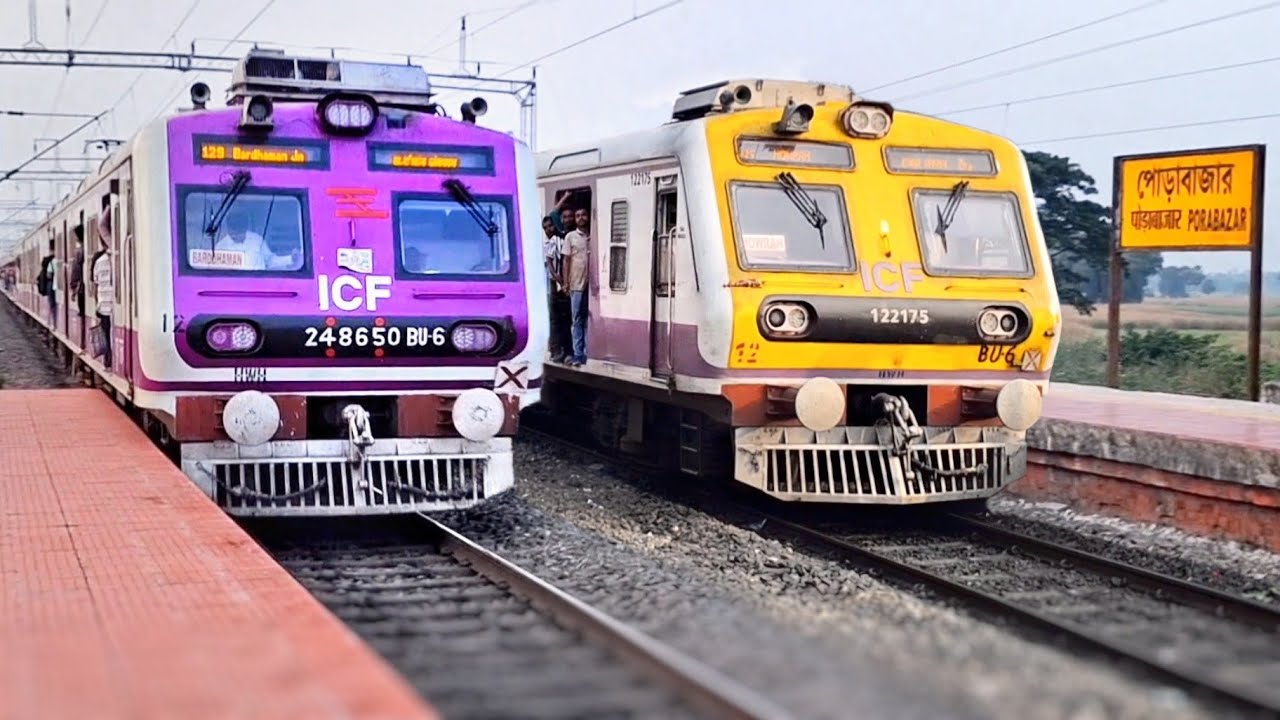 Different Type EMU Local Trains Spotting at Howrah-Barddhaman Chord ...