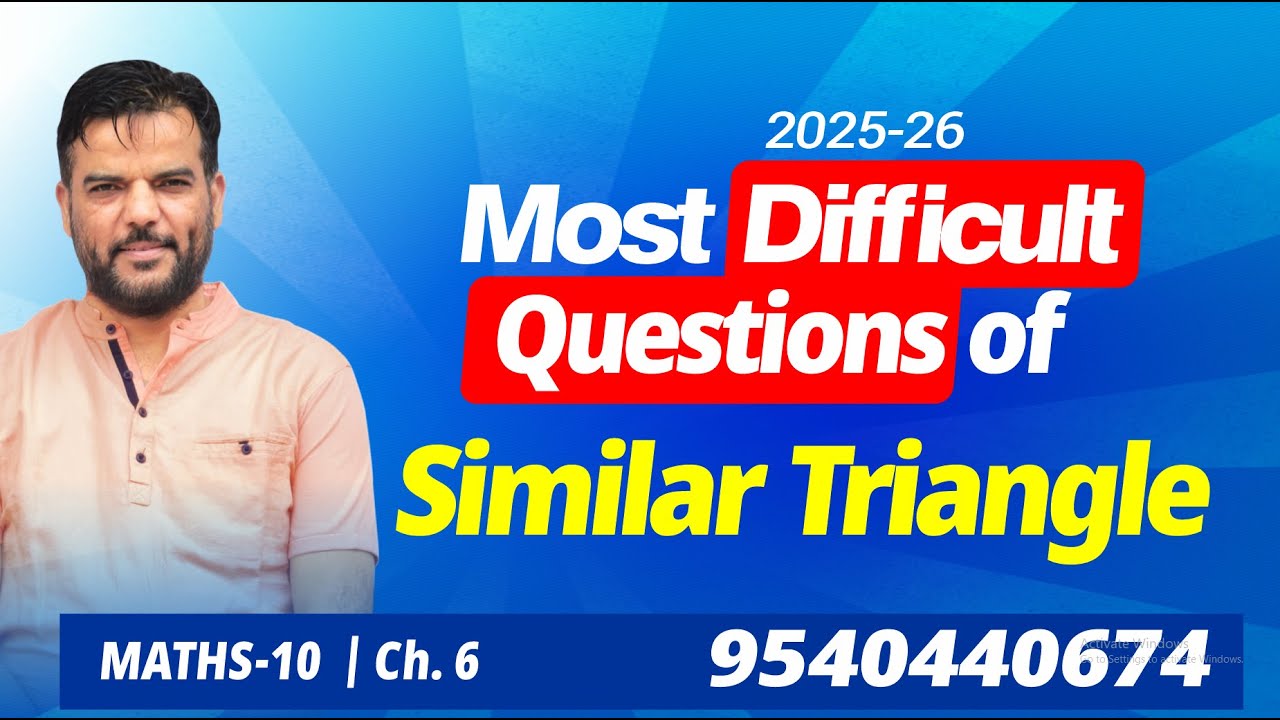 😬 Most Difficult Questions of Similar Triangles | Class 10 Maths ...