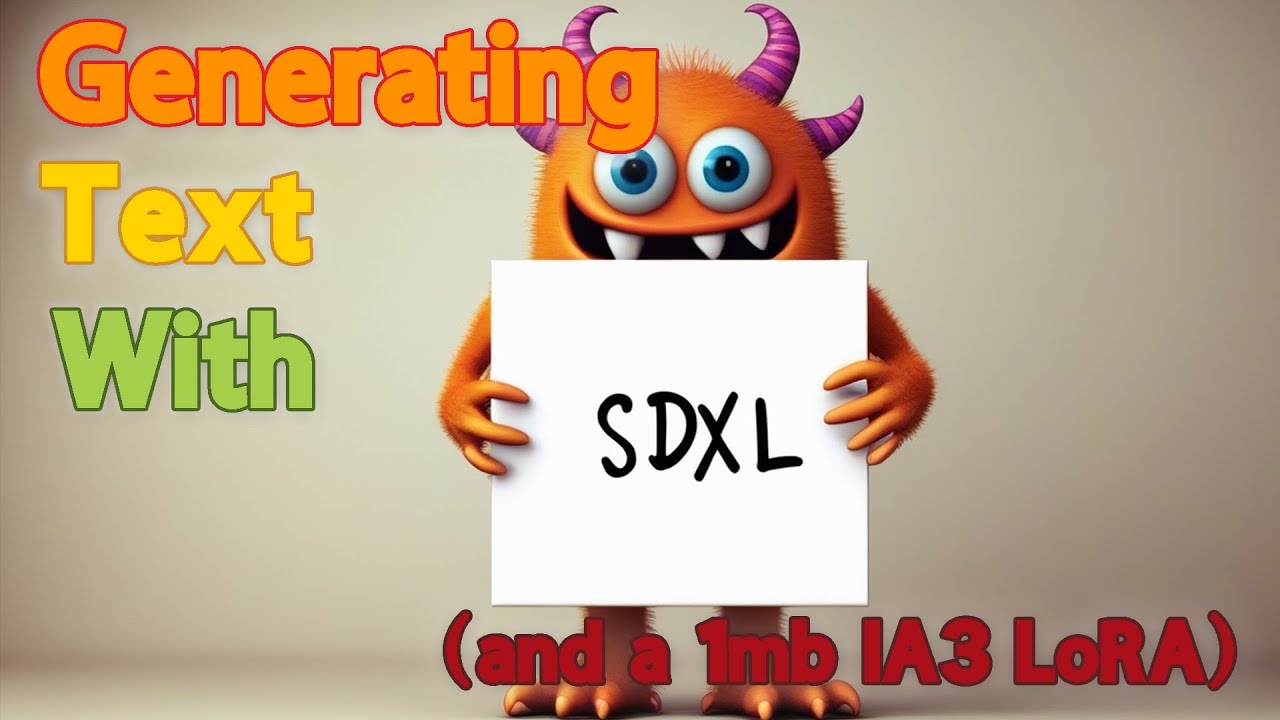 Training SDXL to Generate Text Using IA3 LoRA | It's like Kai's Power ...
