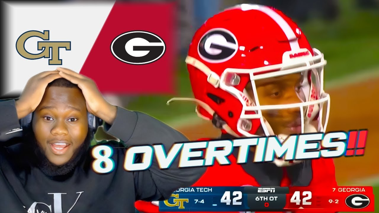 8 OVERTIMES! 😮| Georgia Tech Yellow Jackets vs. Georgia Bulldogs | Full ...