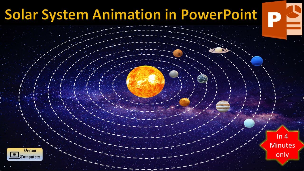 Solar system in PowerPoint 😍|| Solar animation with simple steps # ...