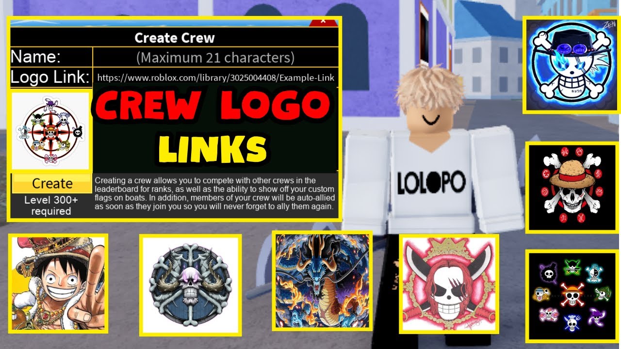 Blox Fruit Crew Logo links ! Blox fruit Decal links - YouTube