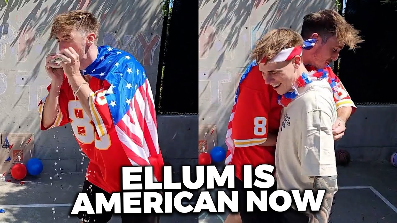 Ellum Goes Full American After Shotgunning One Beer! - YouTube