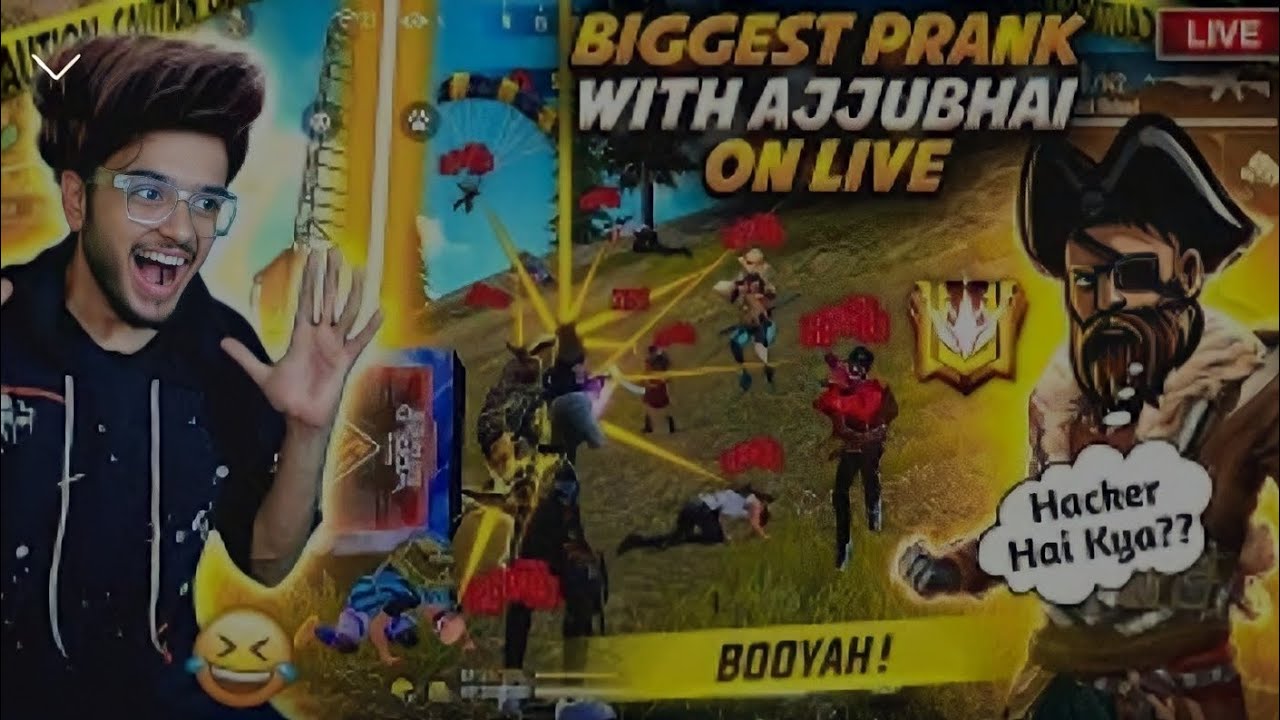 biggest prank with ajjubhai on live ? janeman gamer - YouTube