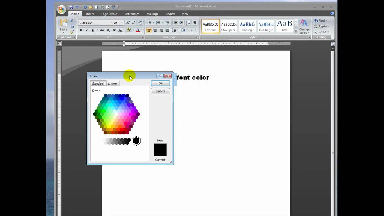 How To Change Font Color In Microsoft Word 2007 YouTube how-to-change-font-color-in-microsoft-word-2007-youtube