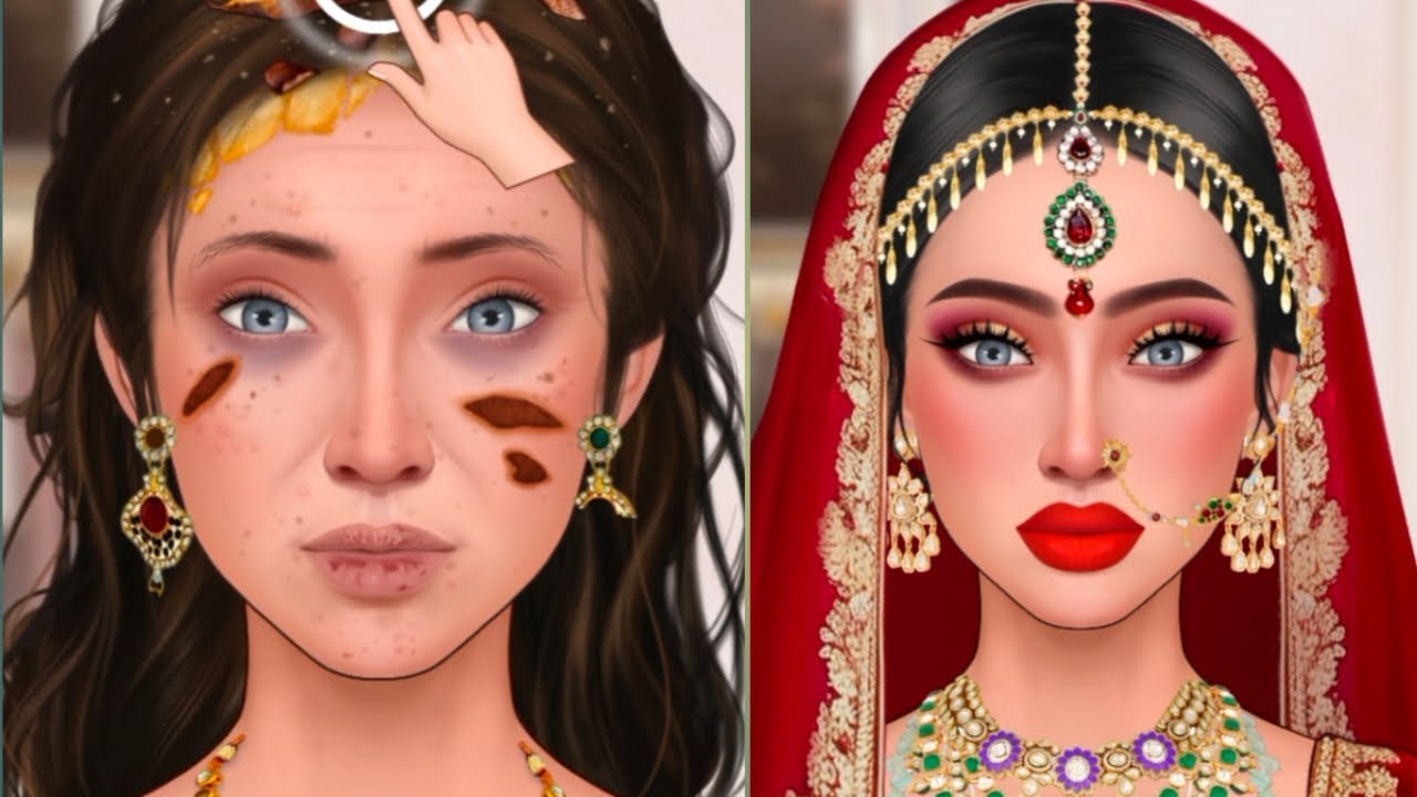 Very nice and beautiful bride makeup#makeuptutorial #cartoon # ...